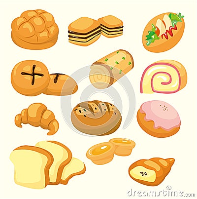 Cartoon Bread Icon Vector Illustration | CartoonDealer.com #18488506