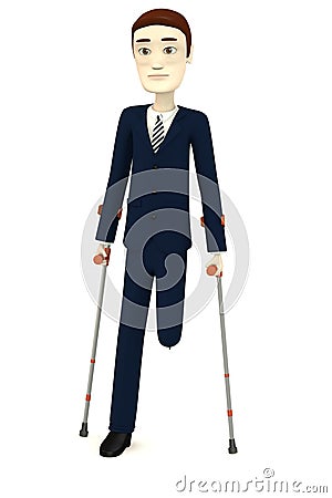 Cartoon Businessman Without Leg Stock Photo | CartoonDealer.com #29301900