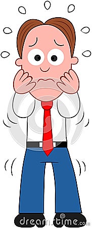 Cartoon Businessman Shocked. Stock Image - Image: 34558511