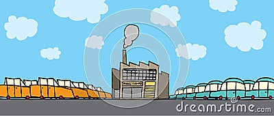 Cartoon Car Factory Stock Photography - Image: 30561532