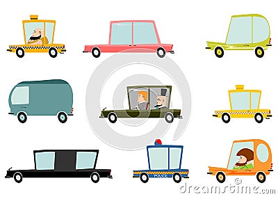 Cartoon Car Set Vector Illustration | CartoonDealer.com #35413978