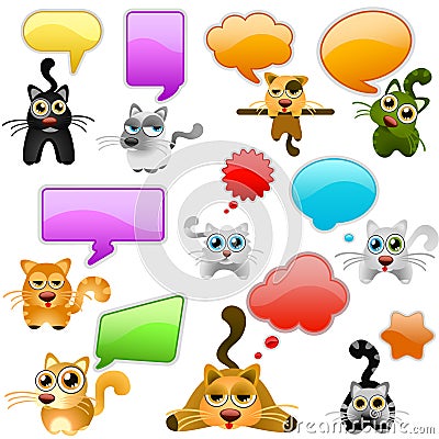 Cartoon Cats Stock Photo - Image: 16132240