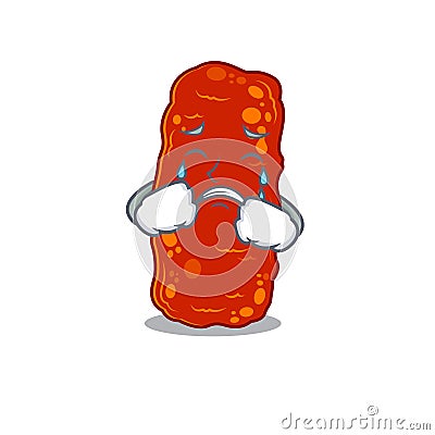 Cartoon Character Design Of Acinetobacter Bacteria With A Crying Face ...