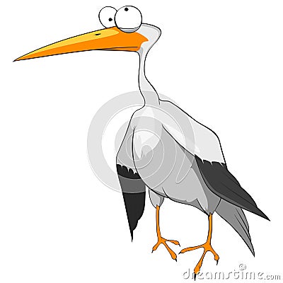Cartoon Character Funny Stork Stock Images - Image: 20746284