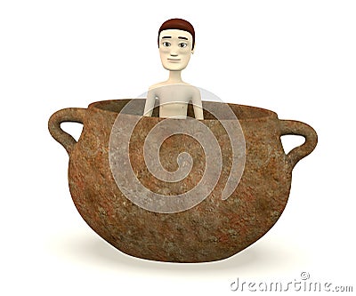 Cartoon Character In Prehistoric Vase Stock Photo | CartoonDealer.com ...