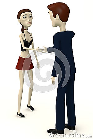 Cartoon Characters Shaking Hands Royalty-Free Stock Photo ...