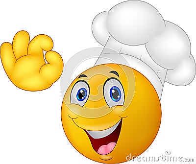 Cartoon Chef Smiley Emoticon Stock Vector - Image: 46948101