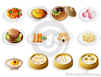 Cartoon Chinese Food Icon Set Vector Illustration | CartoonDealer.com ...