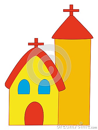 Cartoon Church Stock Photos - Image: 4426723