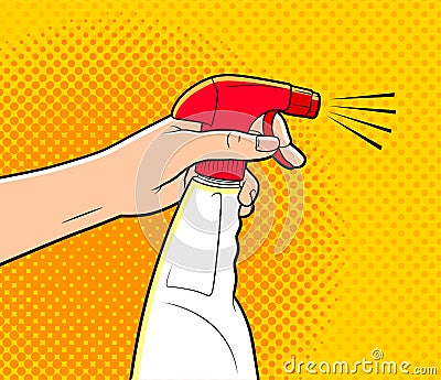 Cartoon Cleaning Spray Stock Vector - Image: 71112285