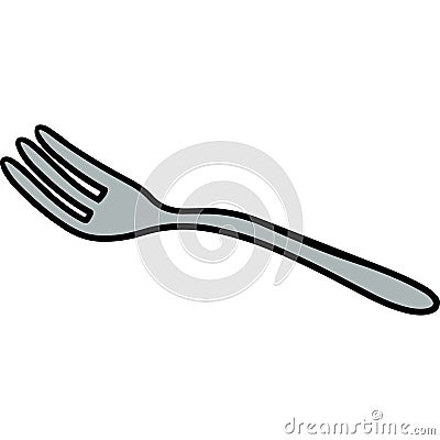 Fork Cartoon Colored Clipart Illustration | CartoonDealer.com #251067898