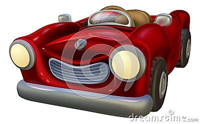 Cartoon Convertible Car Stock Vector - Image: 41921132