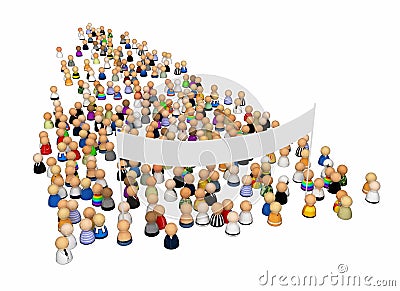 Cartoon Crowd, Large Banner Stock Images - Image: 10198094