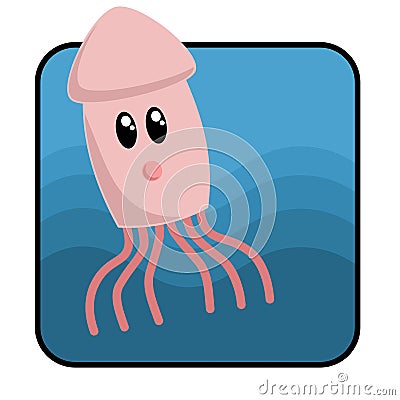 Cartoon Cuttlefish Royalty Free Stock Photos - Image: 743668