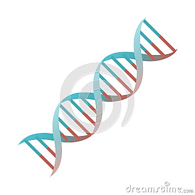 Cartoon DNA Spiral Genes Vector Isolated Object Illustration ...