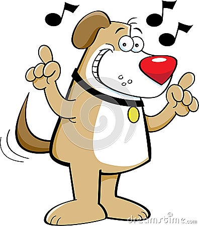 Cartoon Dog Singing Stock Images - Image: 34560984