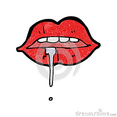 Cartoon Drooling Lips Stock Photo - Image: 38072150