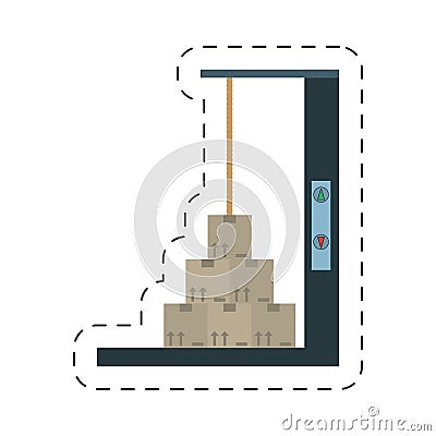 Cartoon Elevator Cardboard Boxes Stock Illustration | CartoonDealer.com ...