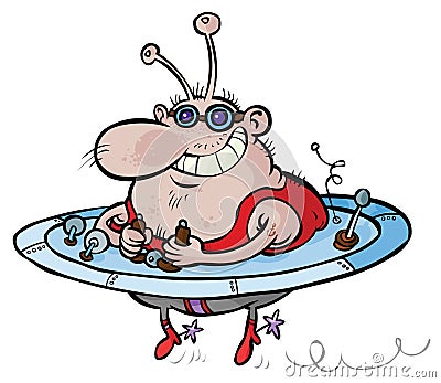 Cartoon Fat Alien. Royalty-Free Illustration | CartoonDealer.com #31544961