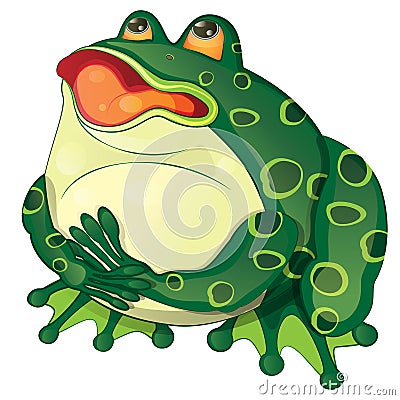 Cartoon Fat Frog Vector Illustration | CartoonDealer.com #96099746