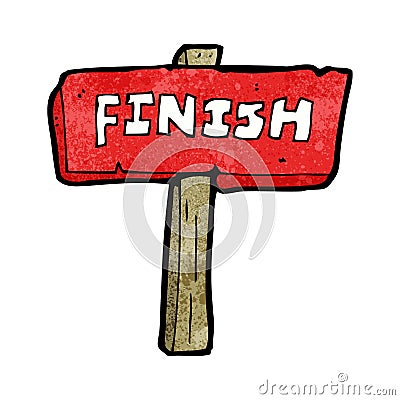 Cartoon Finish Sign Royalty Free Stock Photography - Image: 38069597