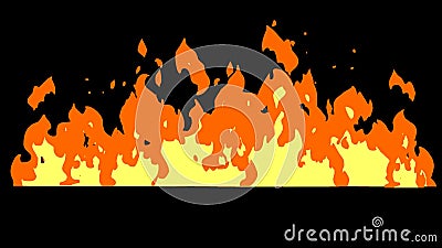 4k Cartoon Fire Transition Elements Pack. Flash Fire and Smoke ...