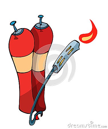 Cartoon Flamethrower. Vector Illustration | CartoonDealer.com #59871994