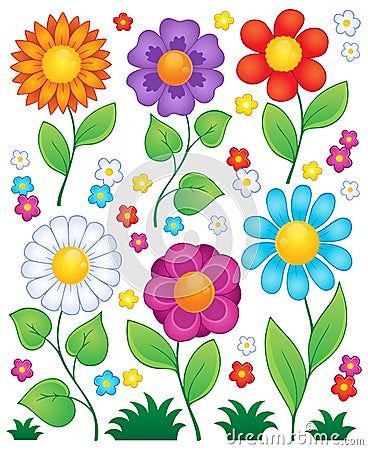 Cartoon Flowers Collection 3 Royalty Free Stock Image - Image: 37698226