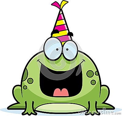 Cartoon Frog Birthday Party Stock Vector - Image: 47021987