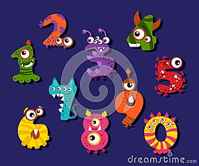 Cartoon Funny Numbers Or Comic Digits Vector Set | CartoonDealer.com ...