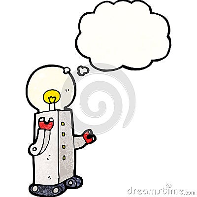 Cartoon Futuristic Robot Vector Illustration | CartoonDealer.com #38047142