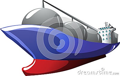 Cartoon Gas Tanker Stock Image - Image: 18132781