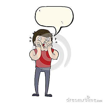 Cartoon Gasping Man With Speech Bubble Stock Image | CartoonDealer.com ...