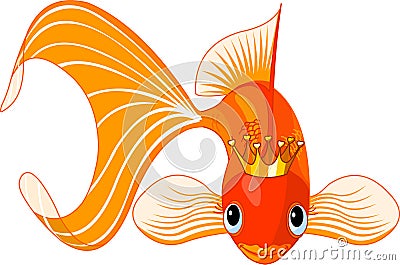 Cartoon Goldfish Queen Vector Illustration | CartoonDealer.com #14524912