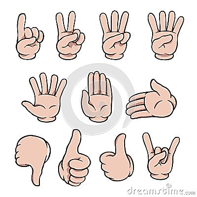 Cartoon Hands Set Stock Photos - Image: 28395293