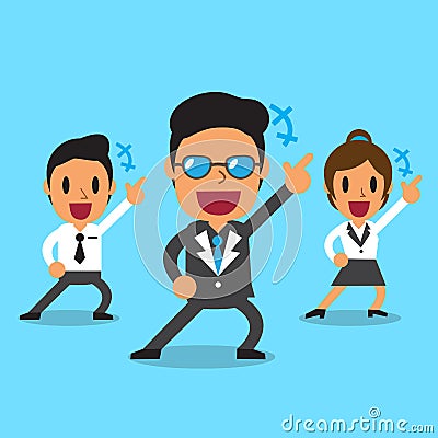 Cartoon Happy Business Team Stock Vector - Image: 59039061