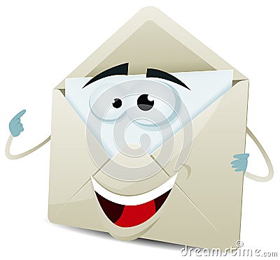 Cartoon Happy Email Character Royalty Free Stock Photos - Image: 28822538