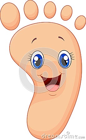 Cartoon Happy Smile Foot | CartoonDealer.com #53892653