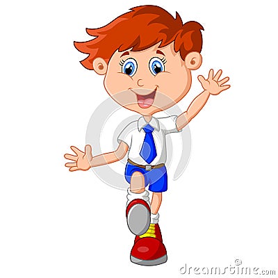 Cartoon Happy Student Stock Illustration - Image: 60239264