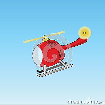 Cartoon Helicopter Flying Stock Photo - Image: 6087300