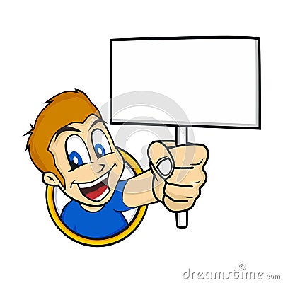 Smiley Holding Sign Stock Illustrations – 1,047 Smiley Holding Sign ...