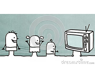 Cartoon Kids Watching TV | CartoonDealer.com #113933039