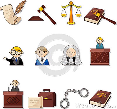 Cartoon Law Icons Royalty Free Stock Images - Image: 23481739