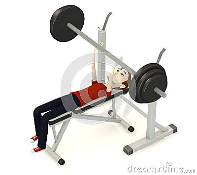Cartoon Man With Benchpress Royalty-Free Stock Photo | CartoonDealer ...