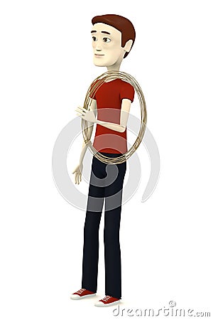 Cartoon Man With Wire Stock Photo | CartoonDealer.com #31098408