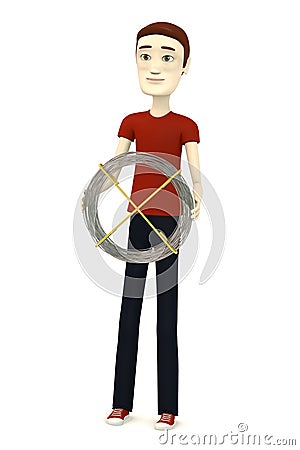 Cartoon Man With Wire Stock Image | CartoonDealer.com #31165867