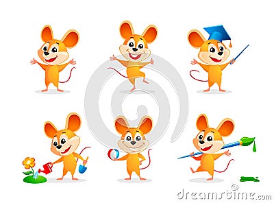 Cartoon Mice Royalty Free Stock Image - Image: 28437496