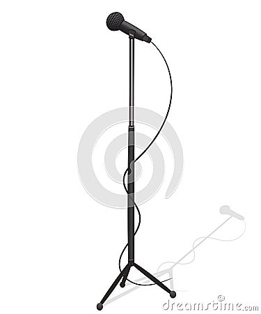 Cartoon Microphone And Stand | CartoonDealer.com #71588021