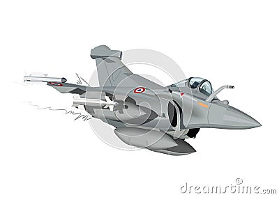 Vector Cartoon Fighter Plane Rafale | CartoonDealer.com #69205770