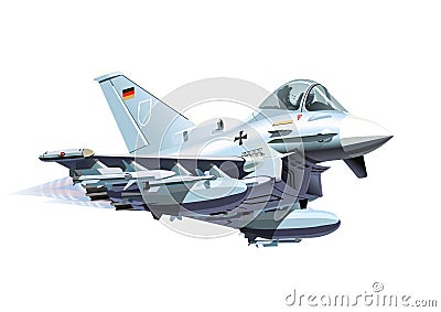 Vector Cartoon Eurofighter Typhoon Stock Vector - Image: 69205799